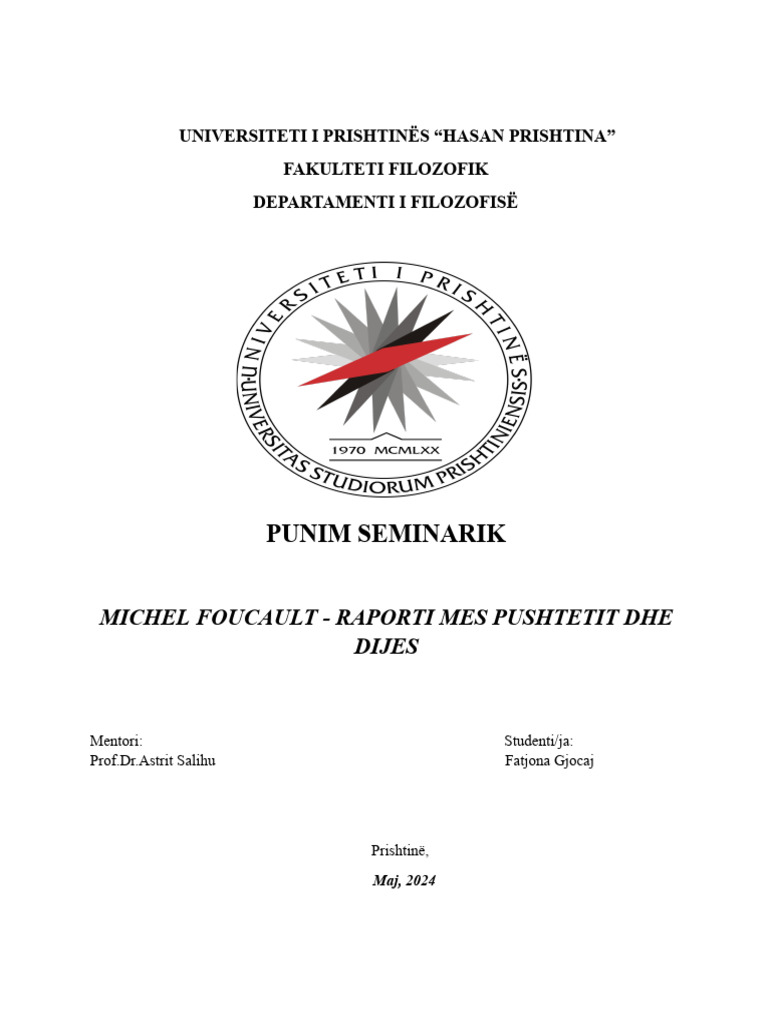 Foucault Raporti Mes Pushtetit Dhe Dijes | PDF