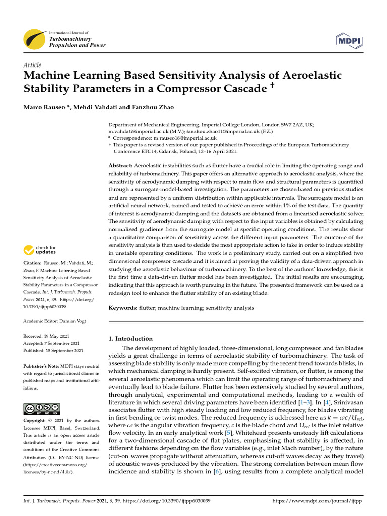 ijtpp-06-00039-v2 | PDF | Sensitivity Analysis | Fluid Dynamics