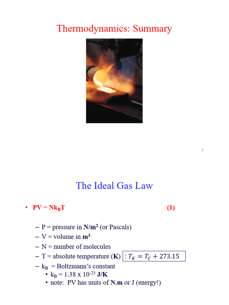 Lecture-4.1 ThermalPhysics Introduction Exercise | PDF | Gases | Mole ...