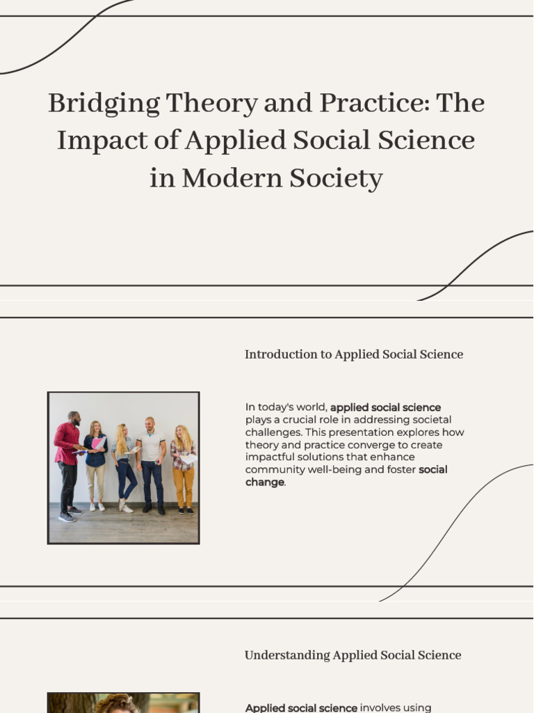 Slidesgo Bridging Theory and Practice The Impact of Applied Social Science in Modern Society ...