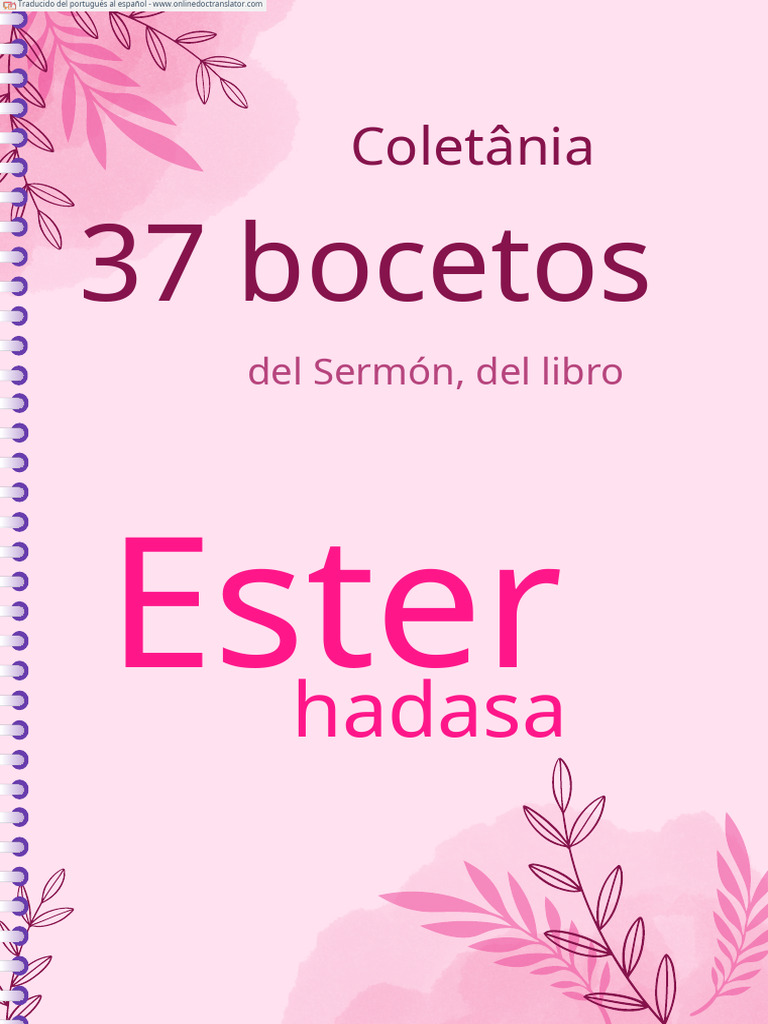 Bosquejos del Libro de Ester | PDF | Esther | Intercesión