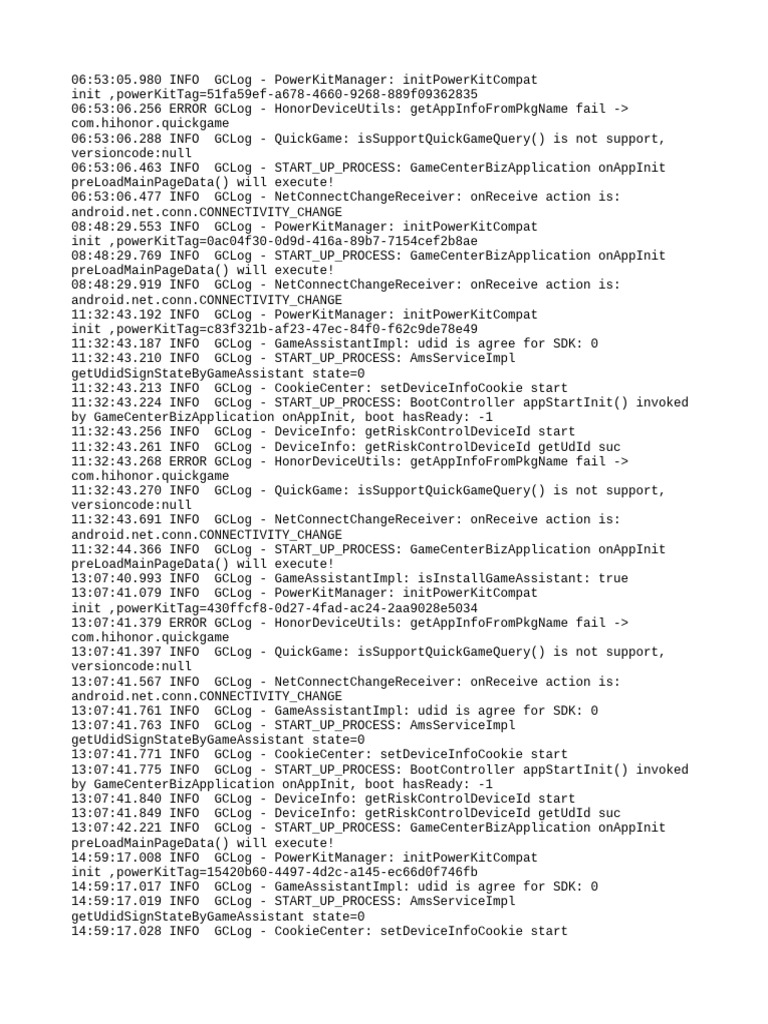 GameCenterBizApplication Log Analysis | PDF | Hypertext Transfer Protocol | Network Architecture