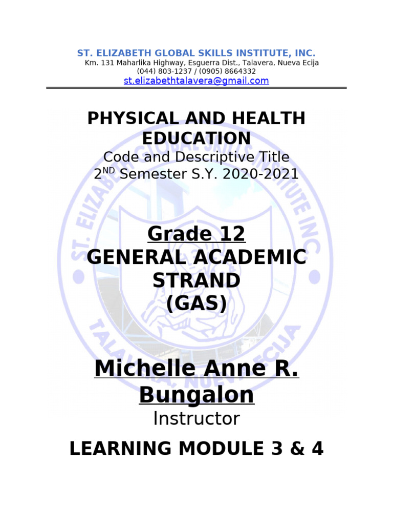 Module 3 & 4 Physical and Health Education | PDF | Mental Disorder ...