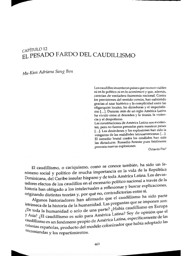 El Pesado Fardo Del Caudillismo_8f5e16ad9555f70f46099e75ec994743 | PDF