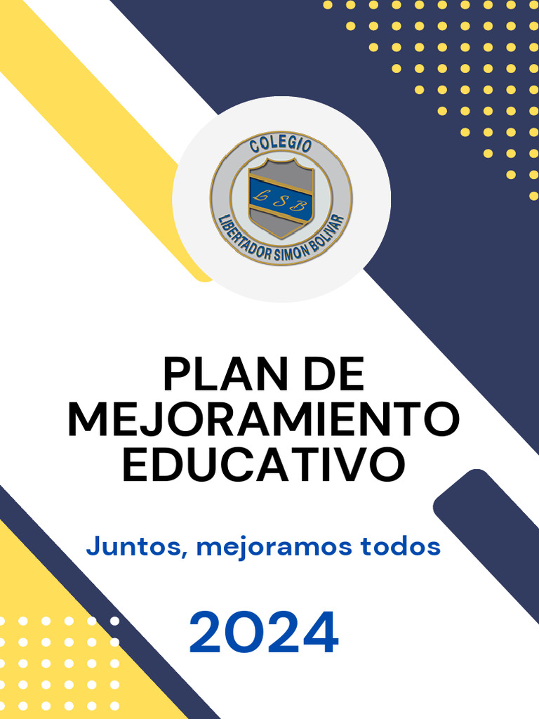 Plan de Mejoramiento Educativo 2024 | PDF | Enseñando | Pedagogía