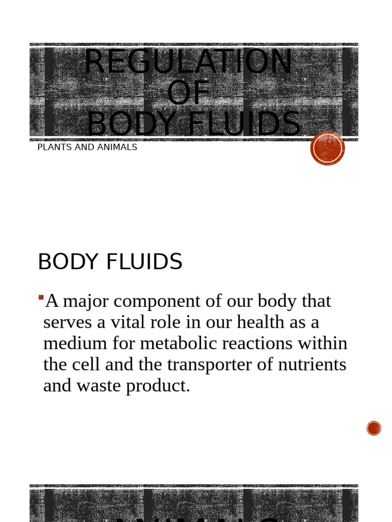 Body Fluid Regulation in Plants and Animals | PDF | Biology