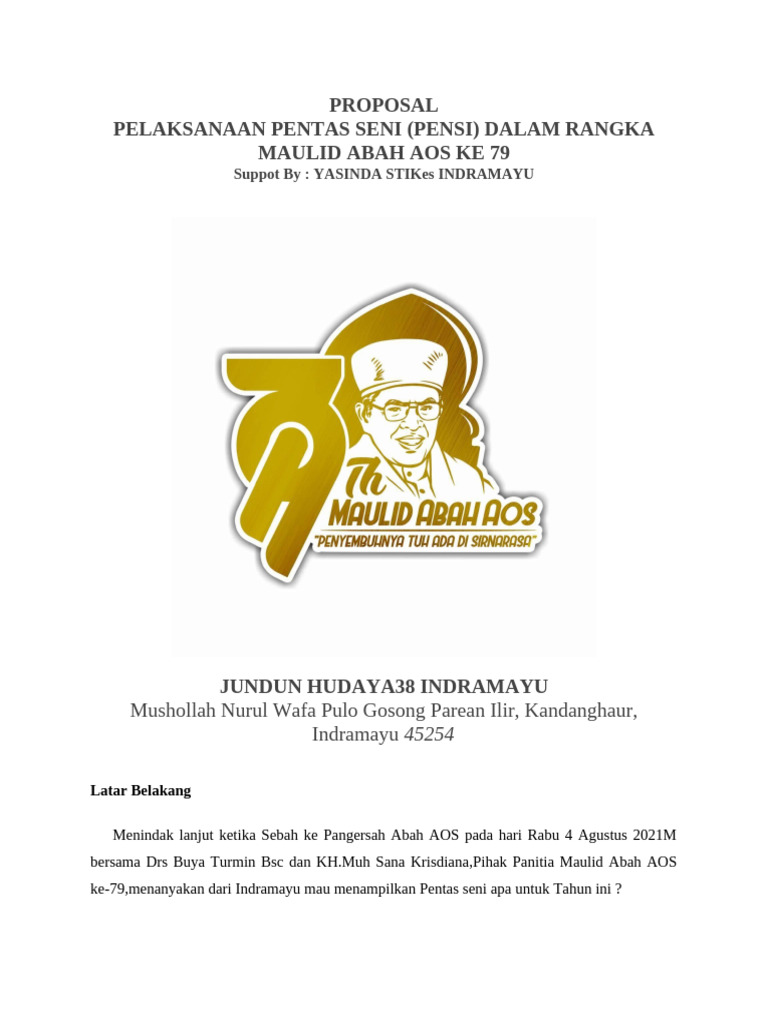Pentas Seni Maulid Abah AOS ke-79 | PDF