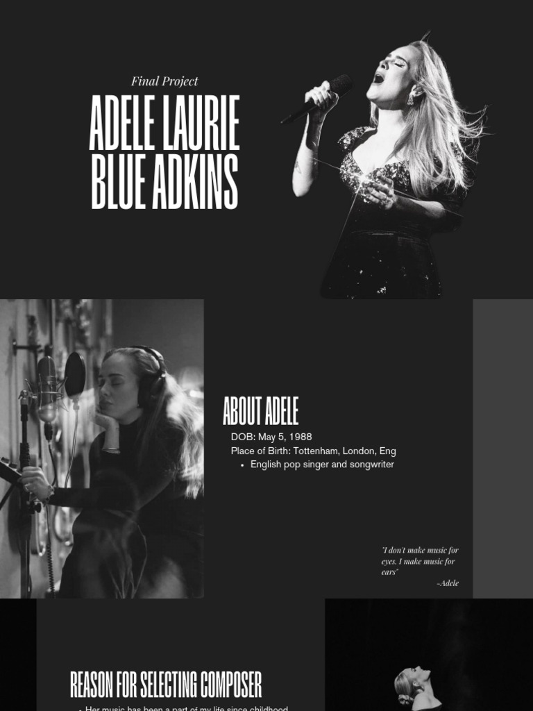Adele Presentation | PDF | Adele | Music Industry