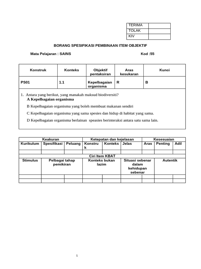 Jsi Soalan Sains Uasa t2 -Emi | PDF