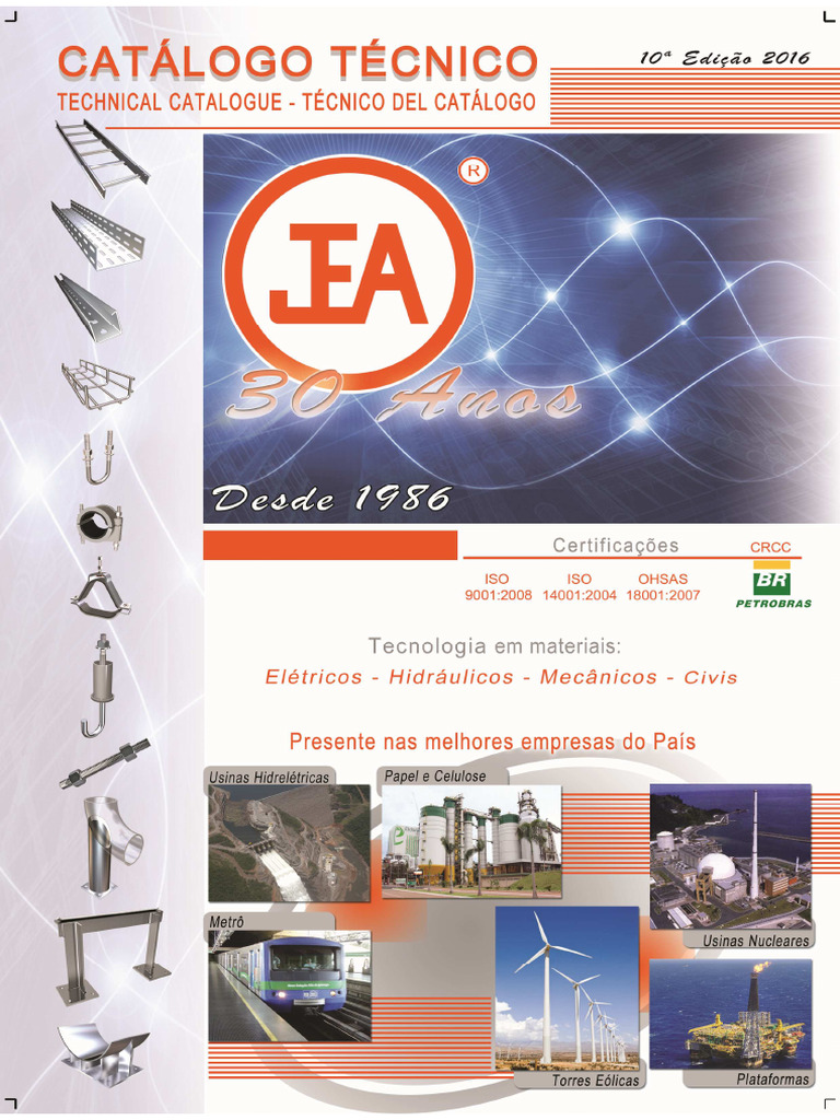 Catalogo - Eletrocalhas, Perfilados e Tubos - JEA | PDF