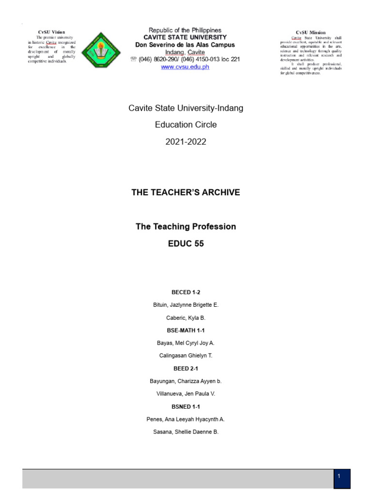 Educ 55 - The-Teaching-Profession | PDF | Enlightenment In Buddhism ...