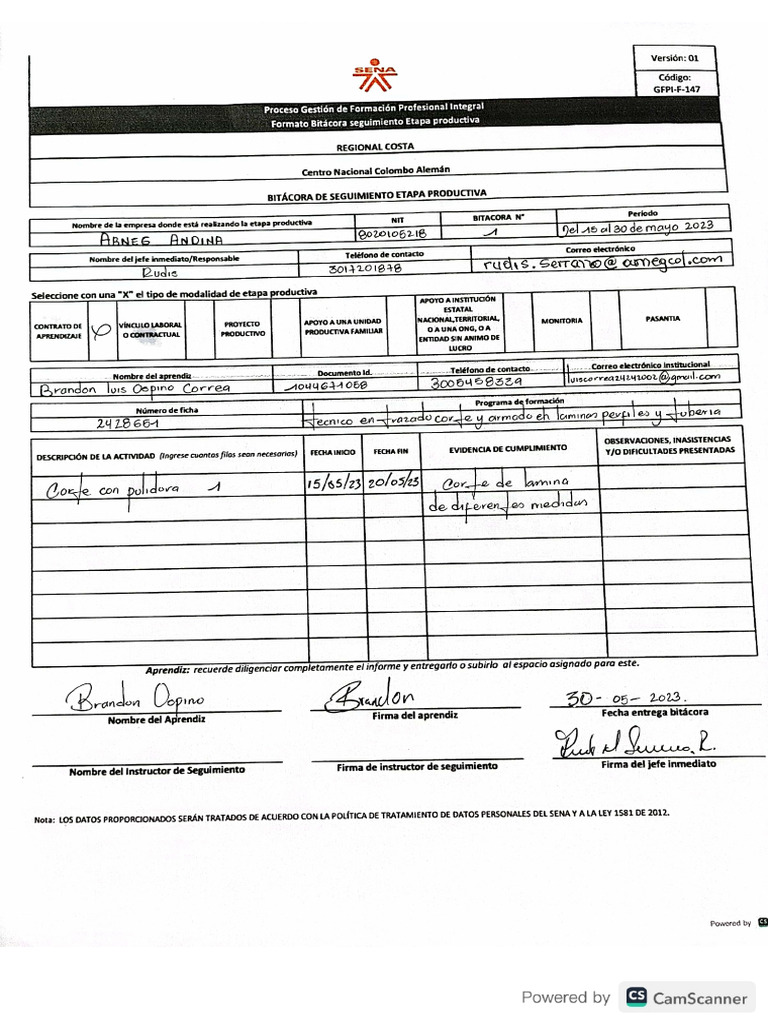 Bitácoras Sena Original | PDF