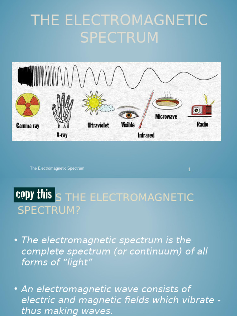 Electromagnetic Spectrum 1 | PDF | Electromagnetic Spectrum | Electromagnetic Radiation