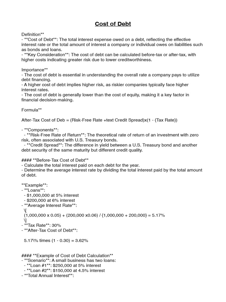 Cost of Capital | PDF | Cost Of Capital | Debt