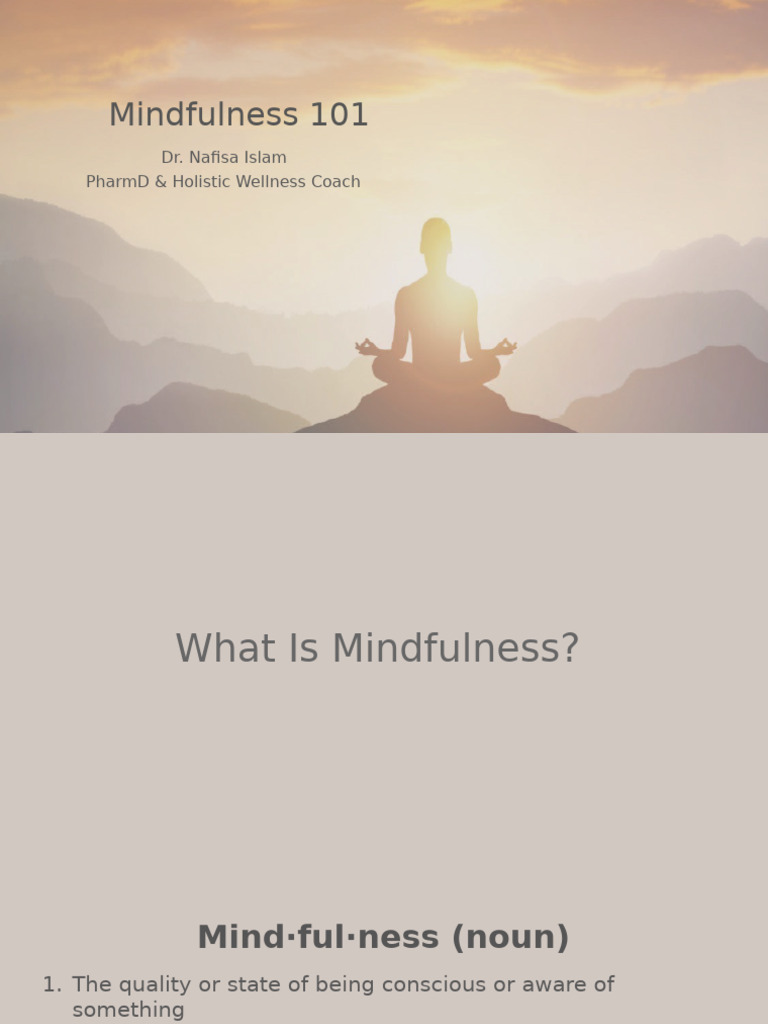 Mindfulness 101 | PDF | Mindfulness | Awareness