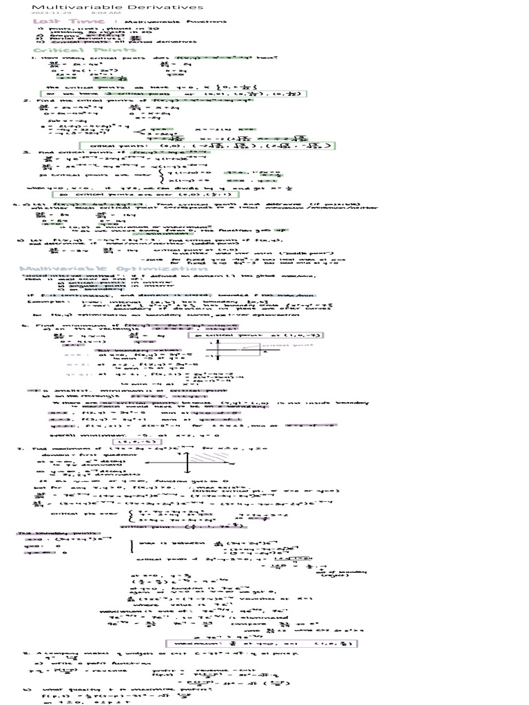 Multivariable Derivatives | PDF