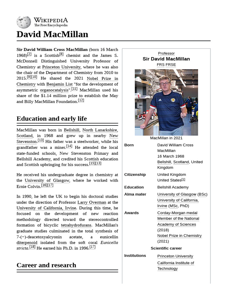 David_MacMillan | PDF | Chemical Reactions | Unit Processes