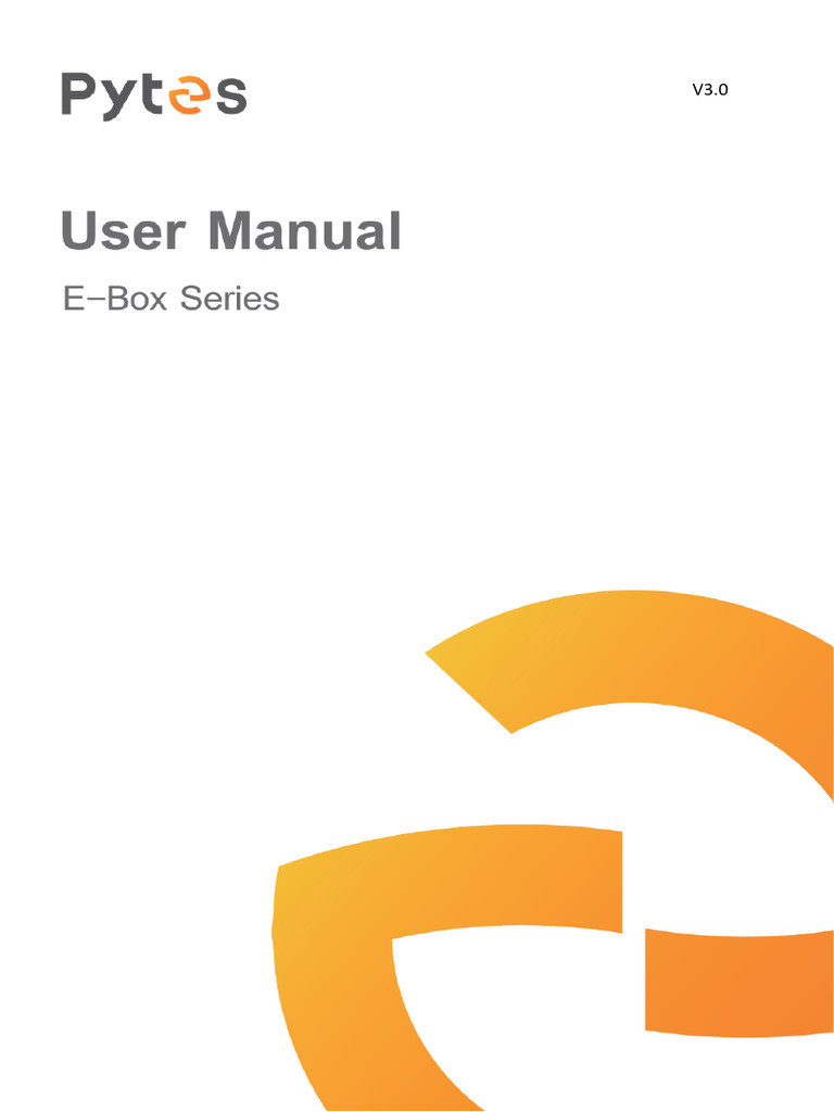 Pytes E-BOX 48100R Battery Manual | PDF | Power Supply | Manufactured Goods