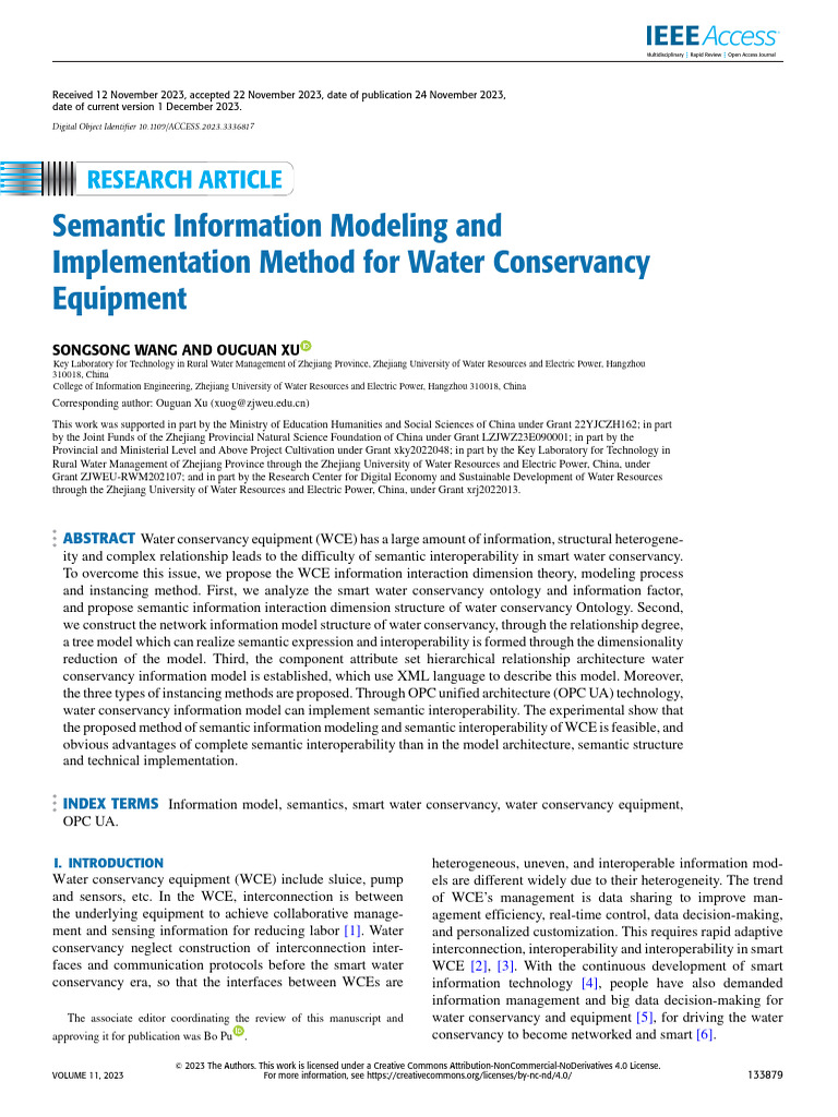 Semantic Modeling for Water Conservancy Equipment | PDF | Conceptual Model | Ontology ...