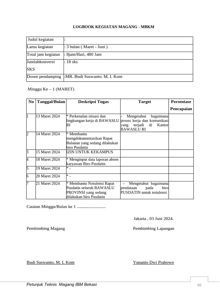 LOGBOOK | PDF