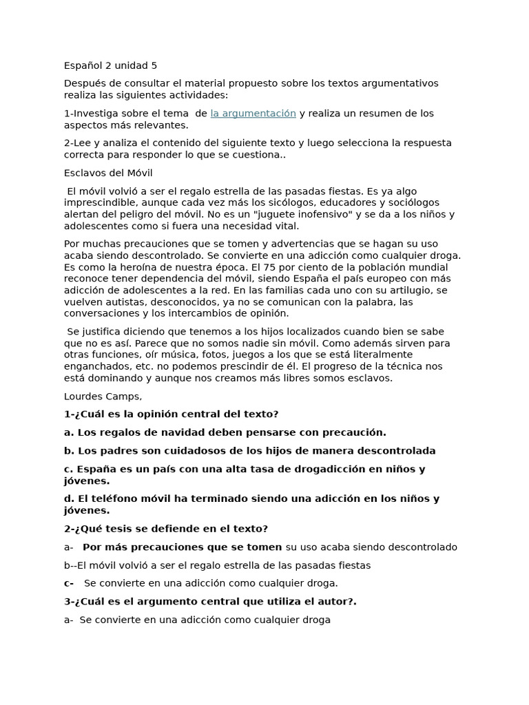 Adicción al móvil en jóvenes: análisis crítico | PDF