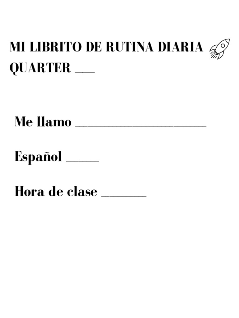Librito de Rutina Diaria Notebook Q3 | PDF