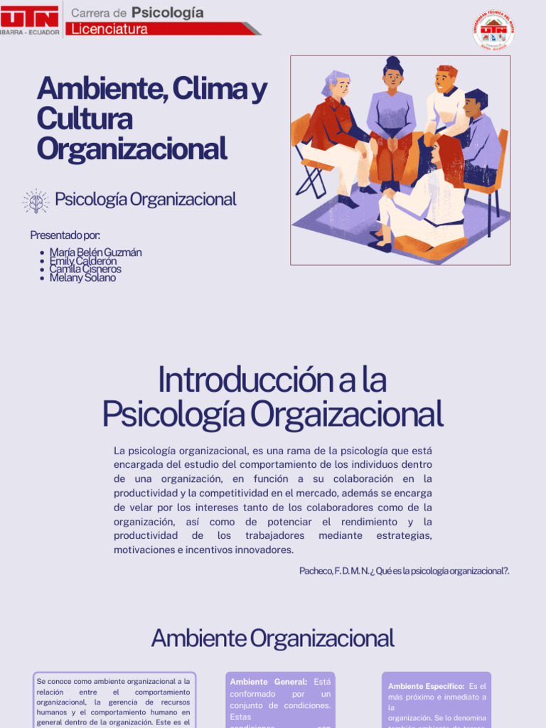 Psicología Organizacional: Clima y Cultura | PDF | Cultura ...