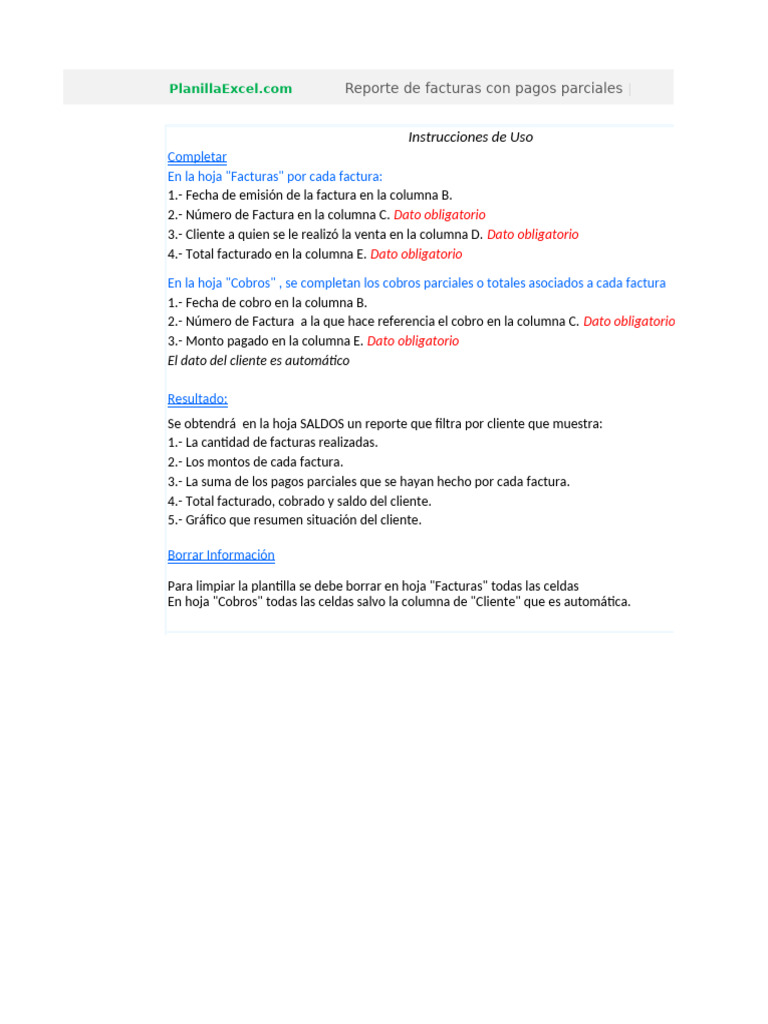 Reporte de Facturas | PDF