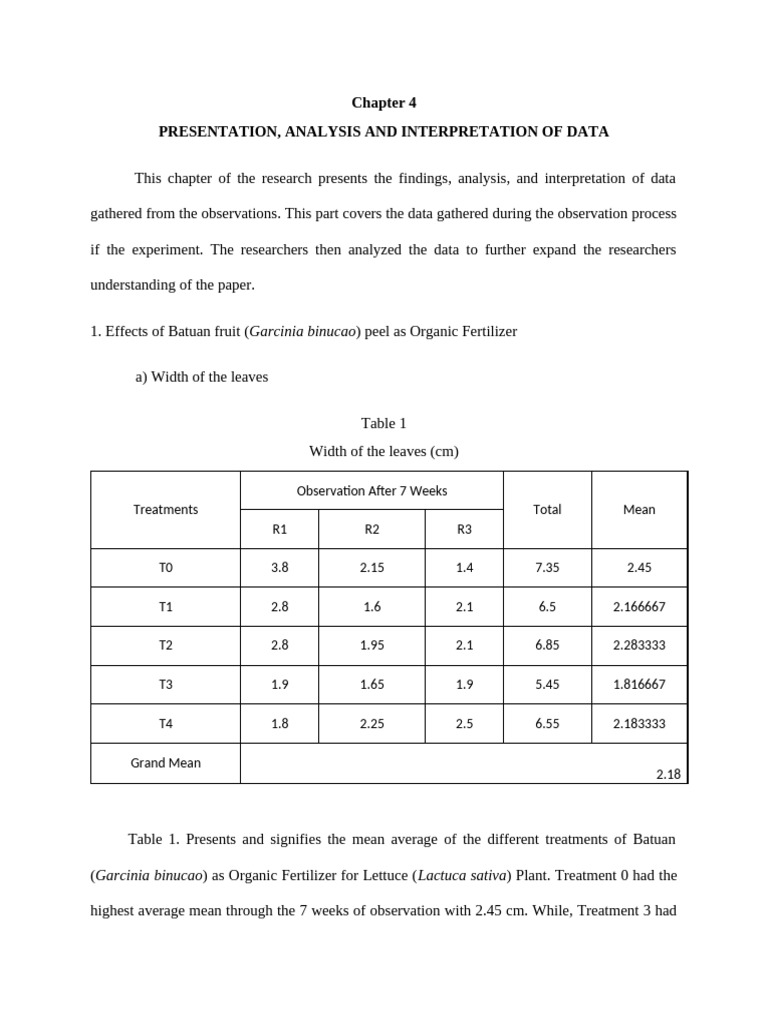 Chapter-4-Revised | PDF | Lettuce | P Value