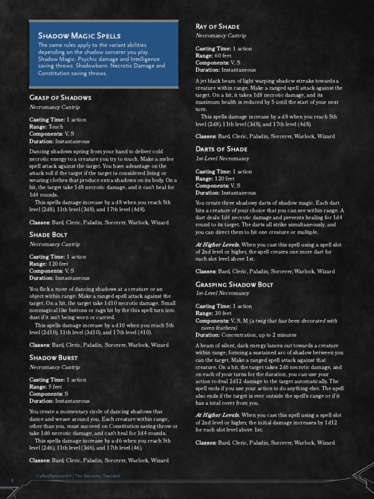 Shadow Magic Revised | PDF | Magician (Fantasy) | Gary Gygax Games