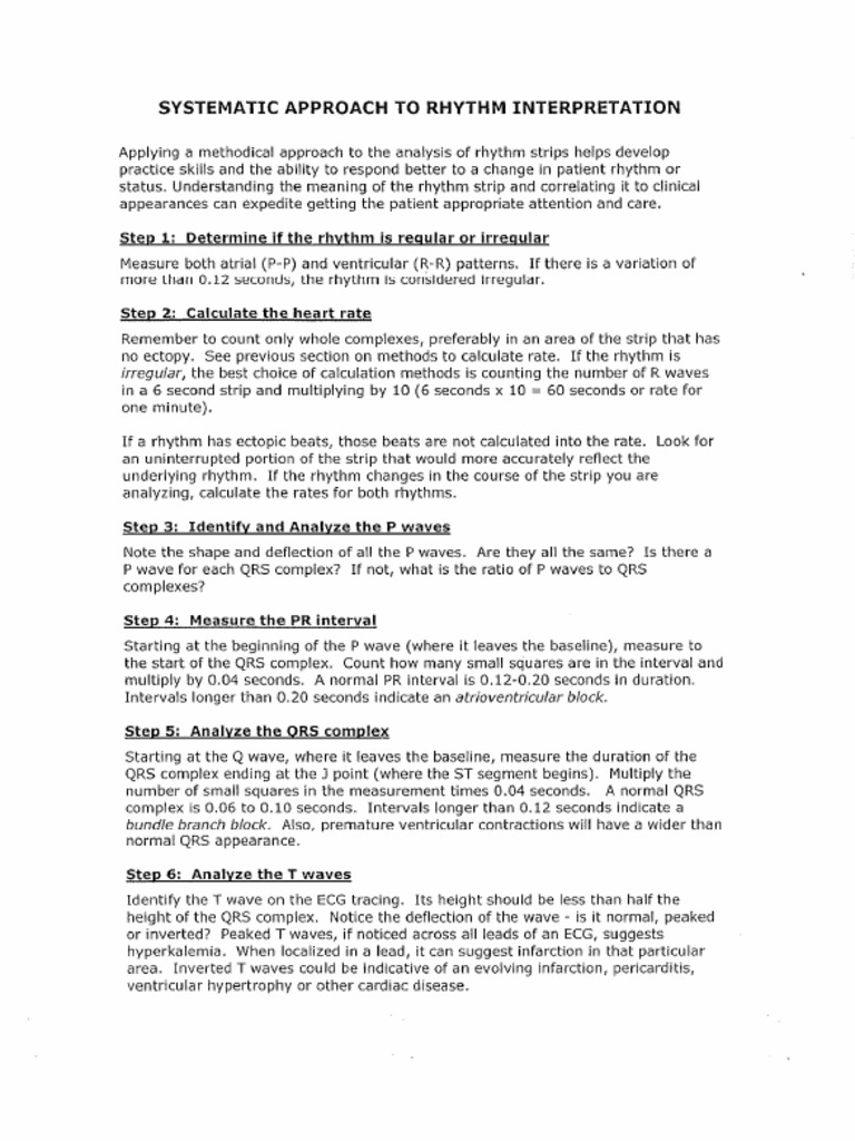 Arrhythmia Cheat Sheet | PDF