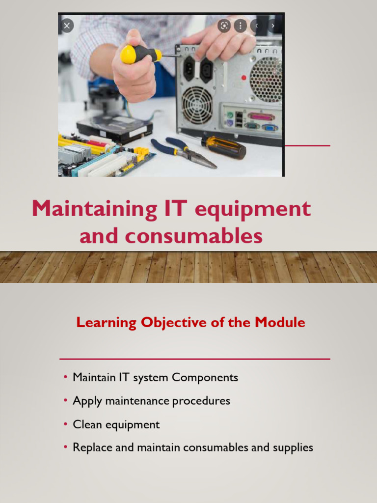 Maintaining IT Equipment and Consumables | PDF | Random Access Memory ...