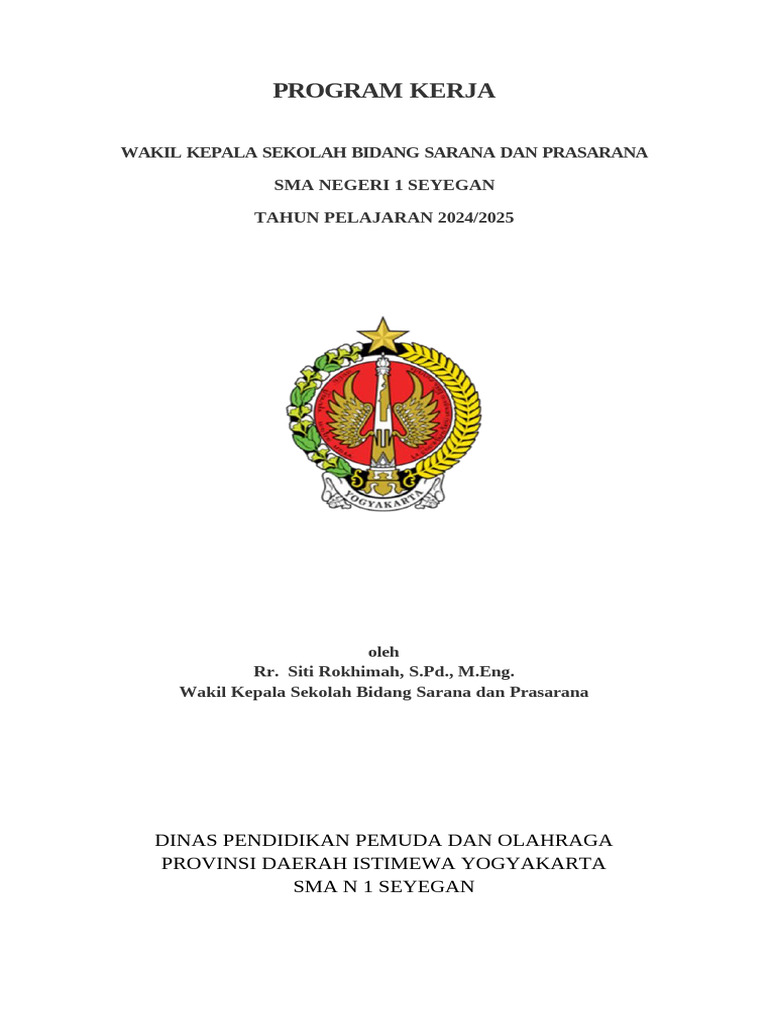 Program Kerja Waka Sarpras 2024 2025 Fix | PDF