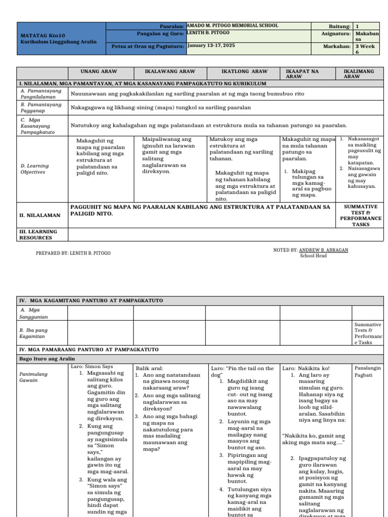 DLL MAKABANSA1 Q3 Week6 v2 | PDF