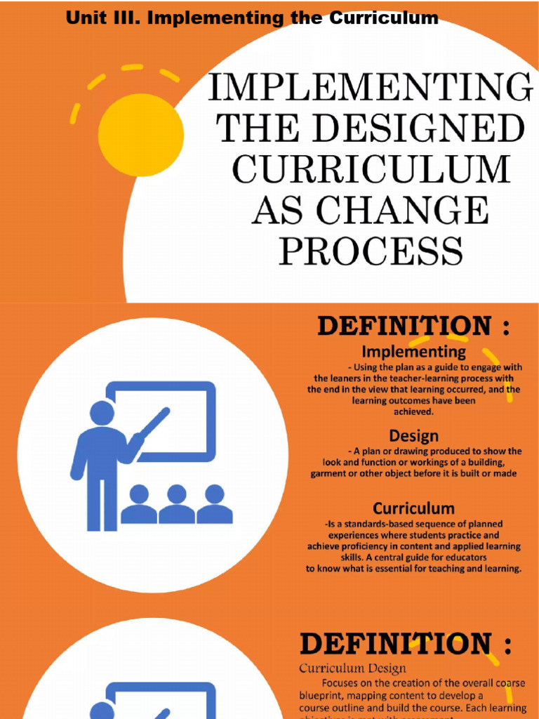 Unit 3. Lesson 1 and 2. Curriculum Implementation | PDF | Knowledge | Learning