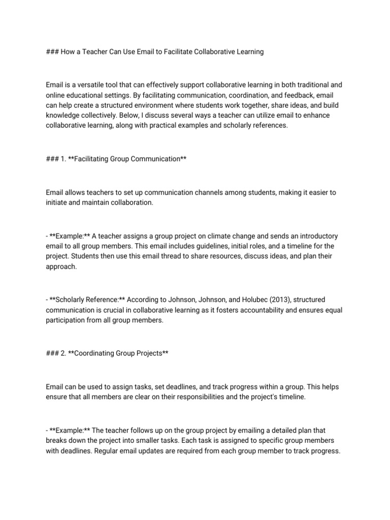 email assignment | PDF | Collaboration | Learning