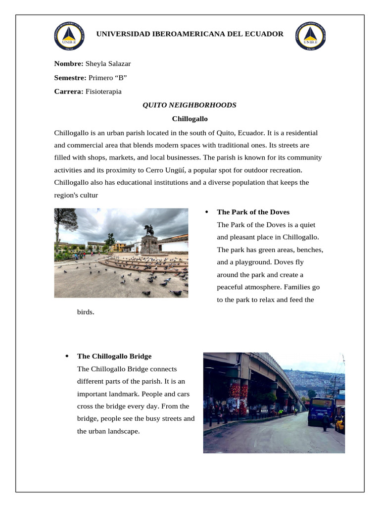 Quito's Chillogallo: A Community Guide | PDF