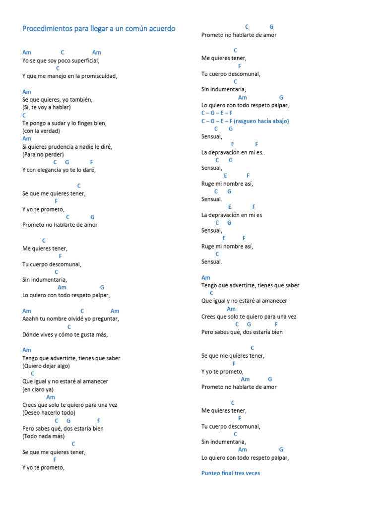 Procedimientos Para Llegar a Un Común Acuerdo | PDF