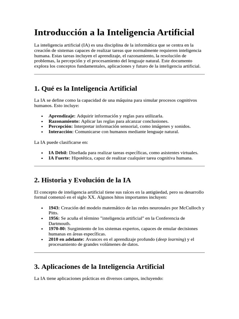 Introducción a la inteligencia artificial | PDF | Inteligencia ...