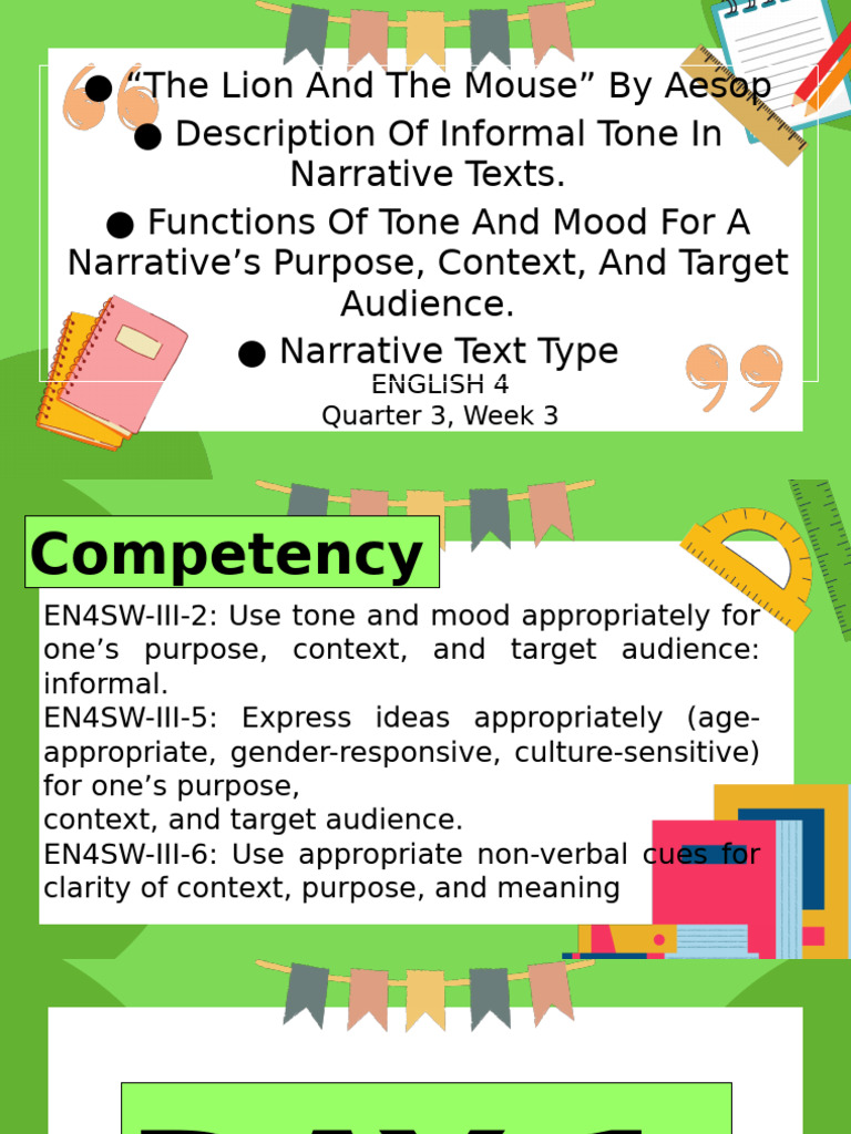 Eng Q3W3 PPT G-4 | PDF | Narrative | Thriller (Genre)