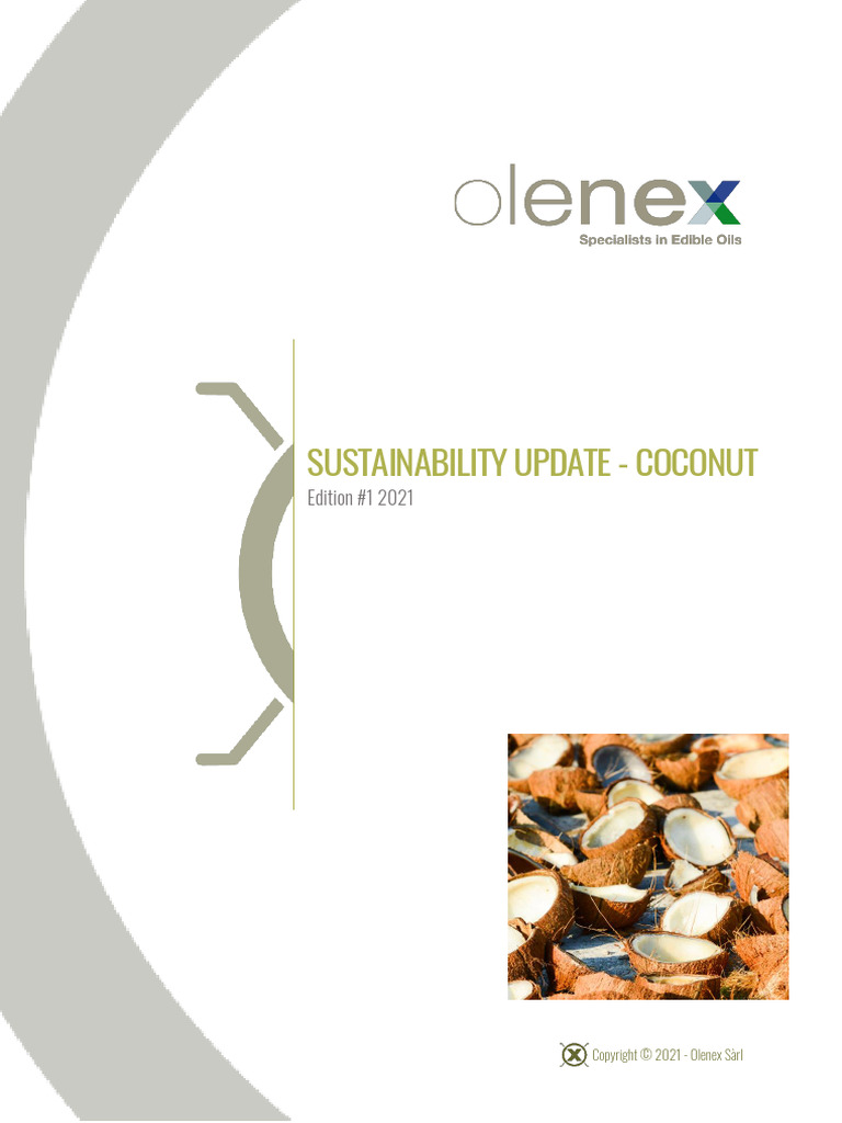 Olenex Sustainability Update 2021 - 1.1 - Coconut | PDF | Economy And ...