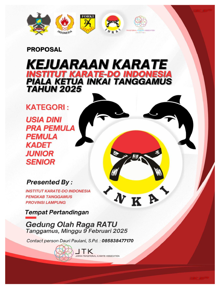 Proposal Kejuaraan Karate Inkai Piala Ketua Inkai Tanggamus Tahun 2025 | PDF