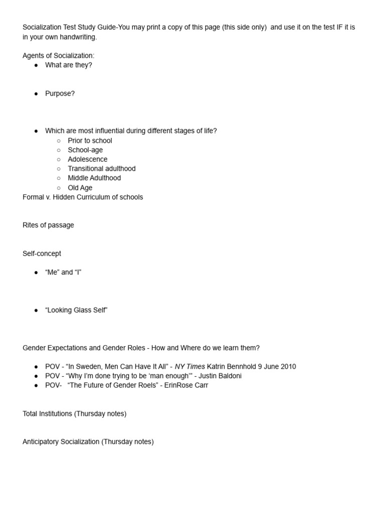 Kami Export - CORIAN SCOTT - Socialization Test Review Guide 2022 | PDF