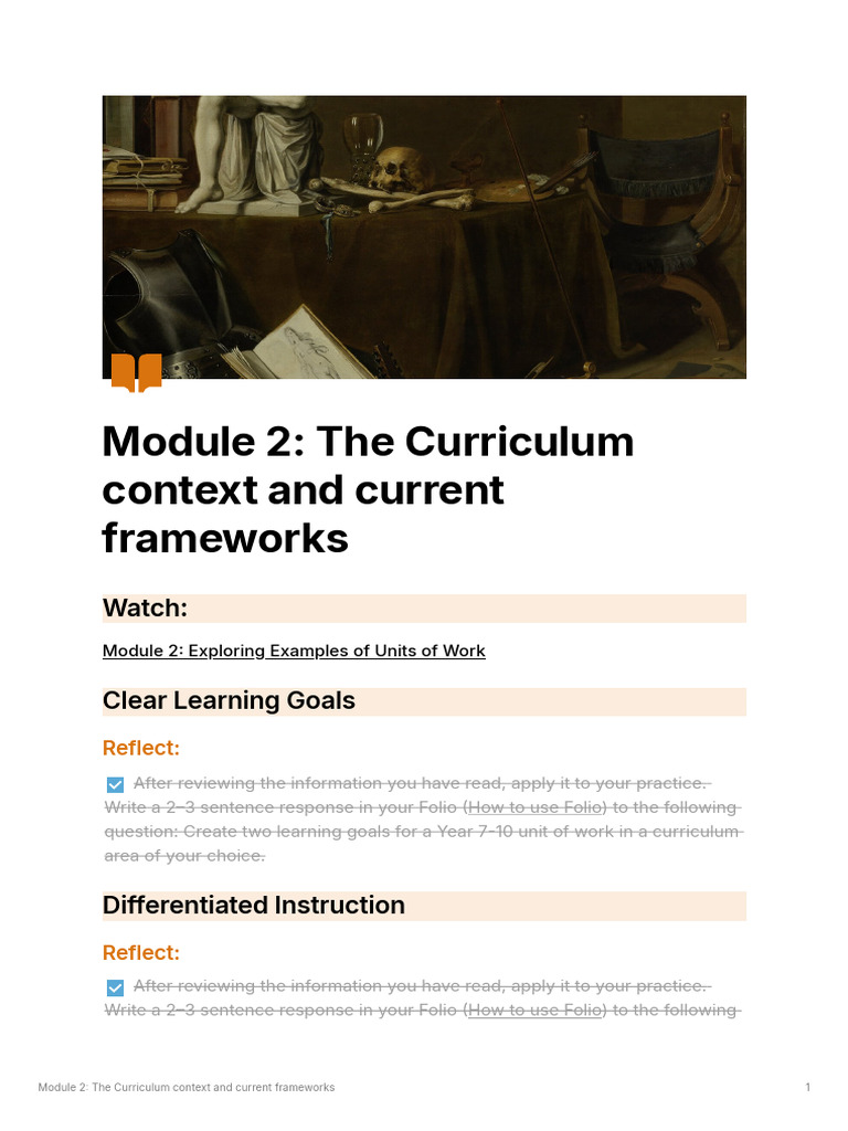 Module 2 The Curriculum Context and Current Frameworks | PDF