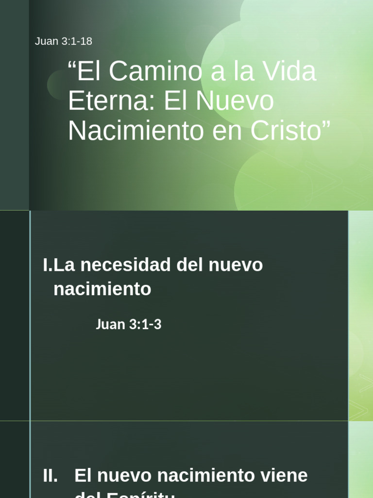 Nuevo Nacimiento en Cristo: Juan 3 | PDF