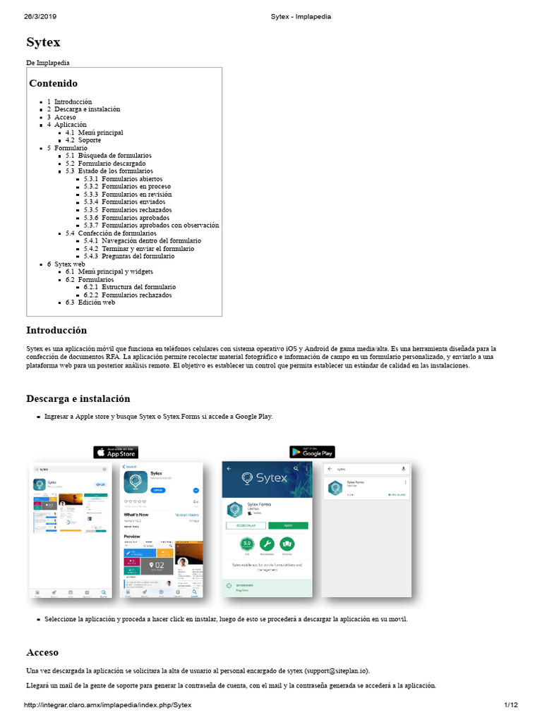 Sytex - Manual | PDF | Aplicación movil | Software de la aplicacion