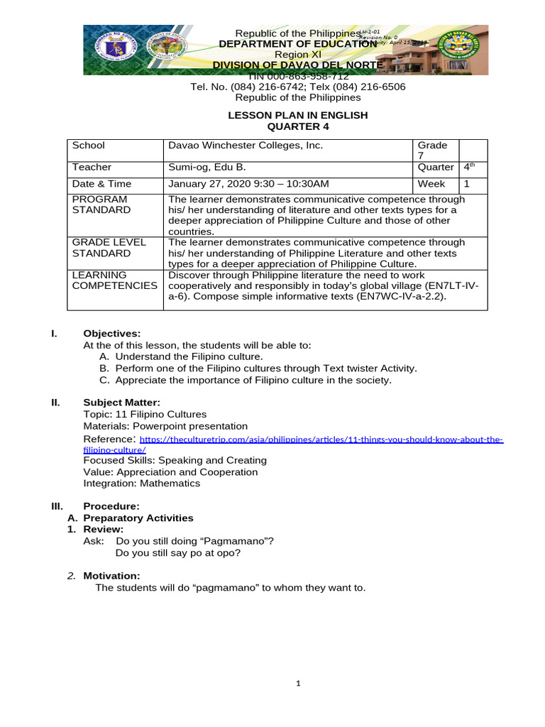DEMO_LESSON_PLAN-1 (1) | PDF | Cognitive Science | Learning