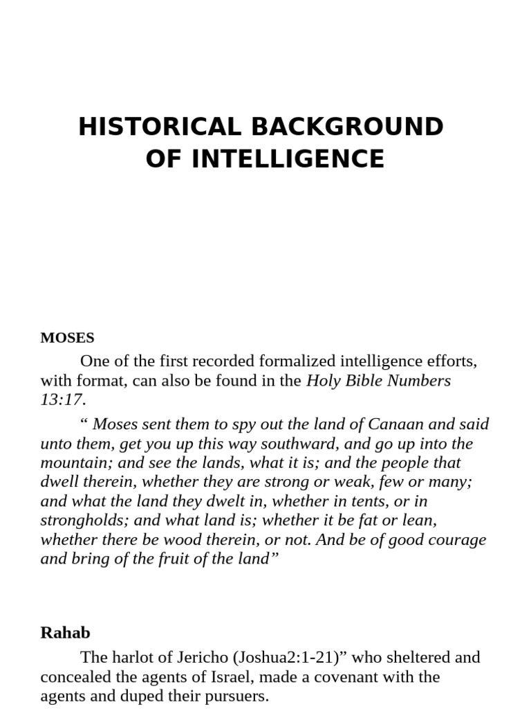 History of Intelligence | PDF | Espionage | National Security