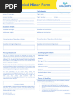 Cebu Pacific Unaccompanied Minor Form | PDF | Privacy | Aviation