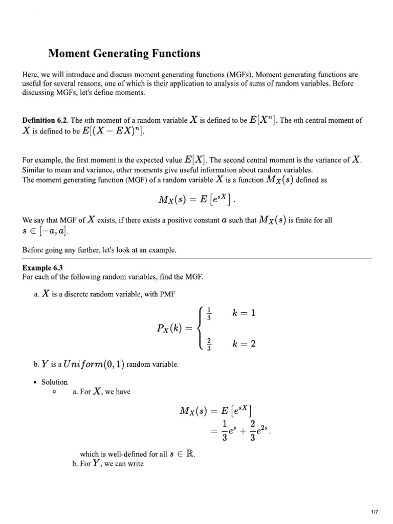 MGF | PDF